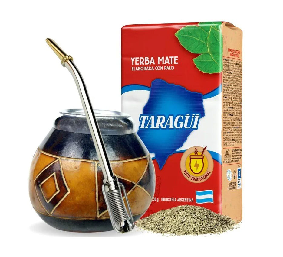 MATE stardikomplekt (naturaalne kalebass, bombilla, 250 g Yerba Mate ...